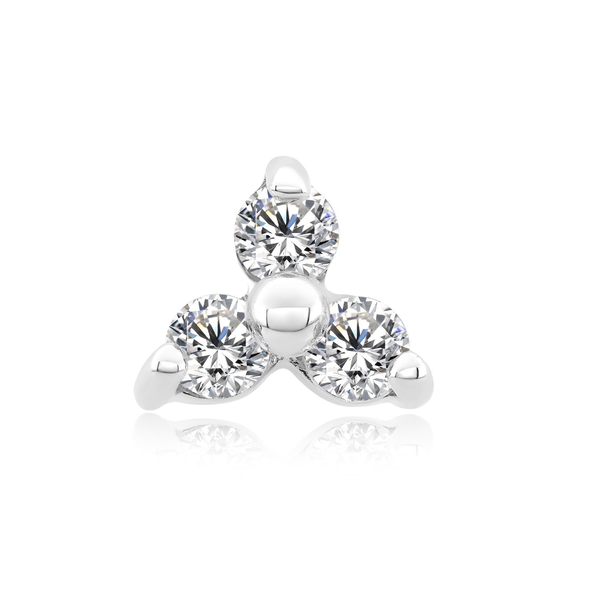 Triad Elegance - Cubic Zirconia | 14k Gold Threadless End – EPOCH BODY ...