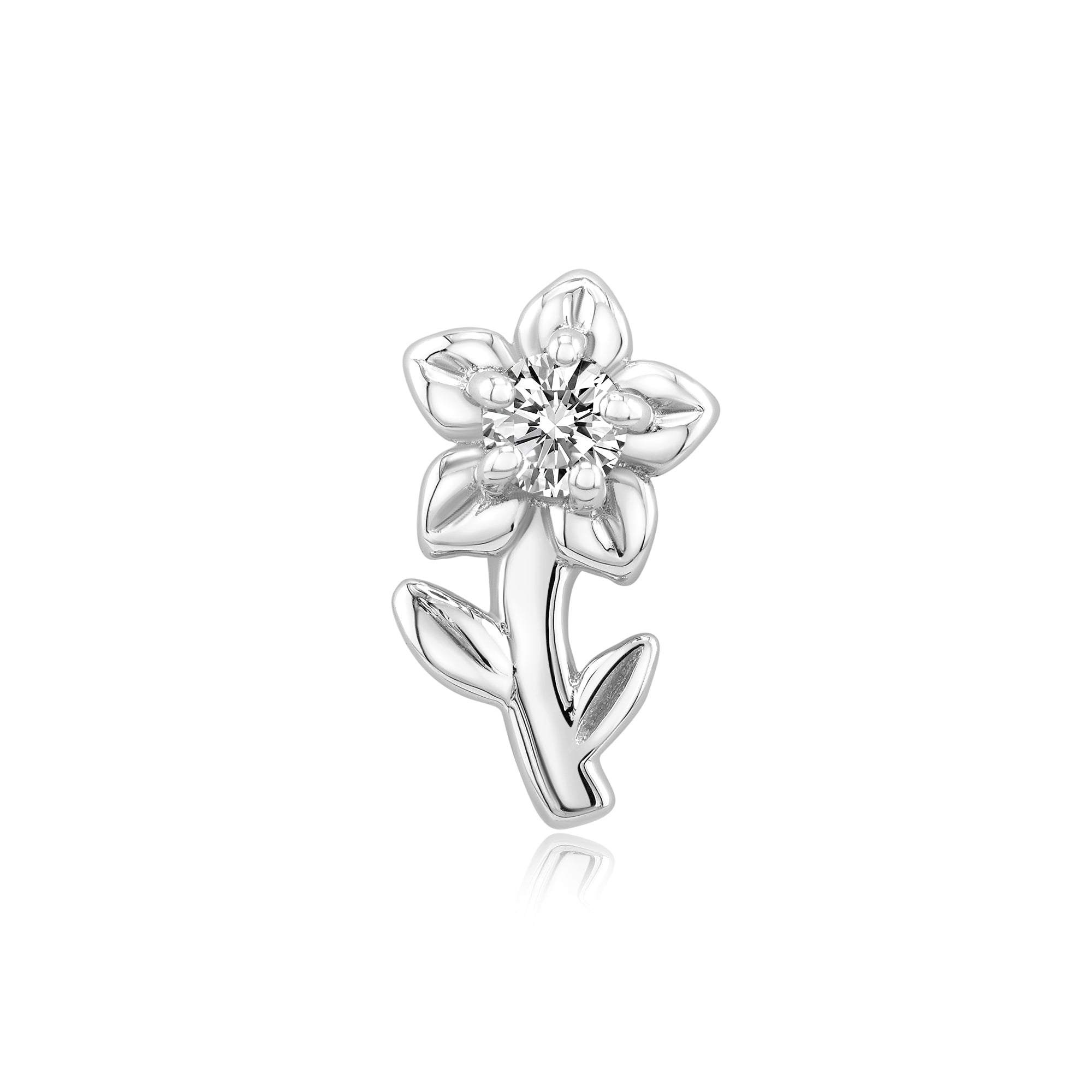 Stem Flower | 14k Gold Floral Threadless Piercing End – EPOCH BODY JEWELRY